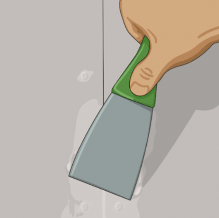 4. Slipa spackel och grundmåla om det behövs